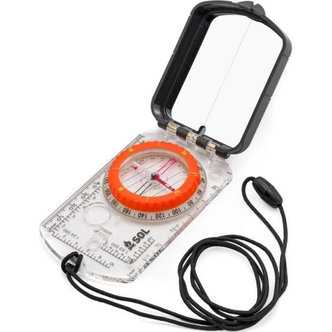 Sol brand mirror map compass