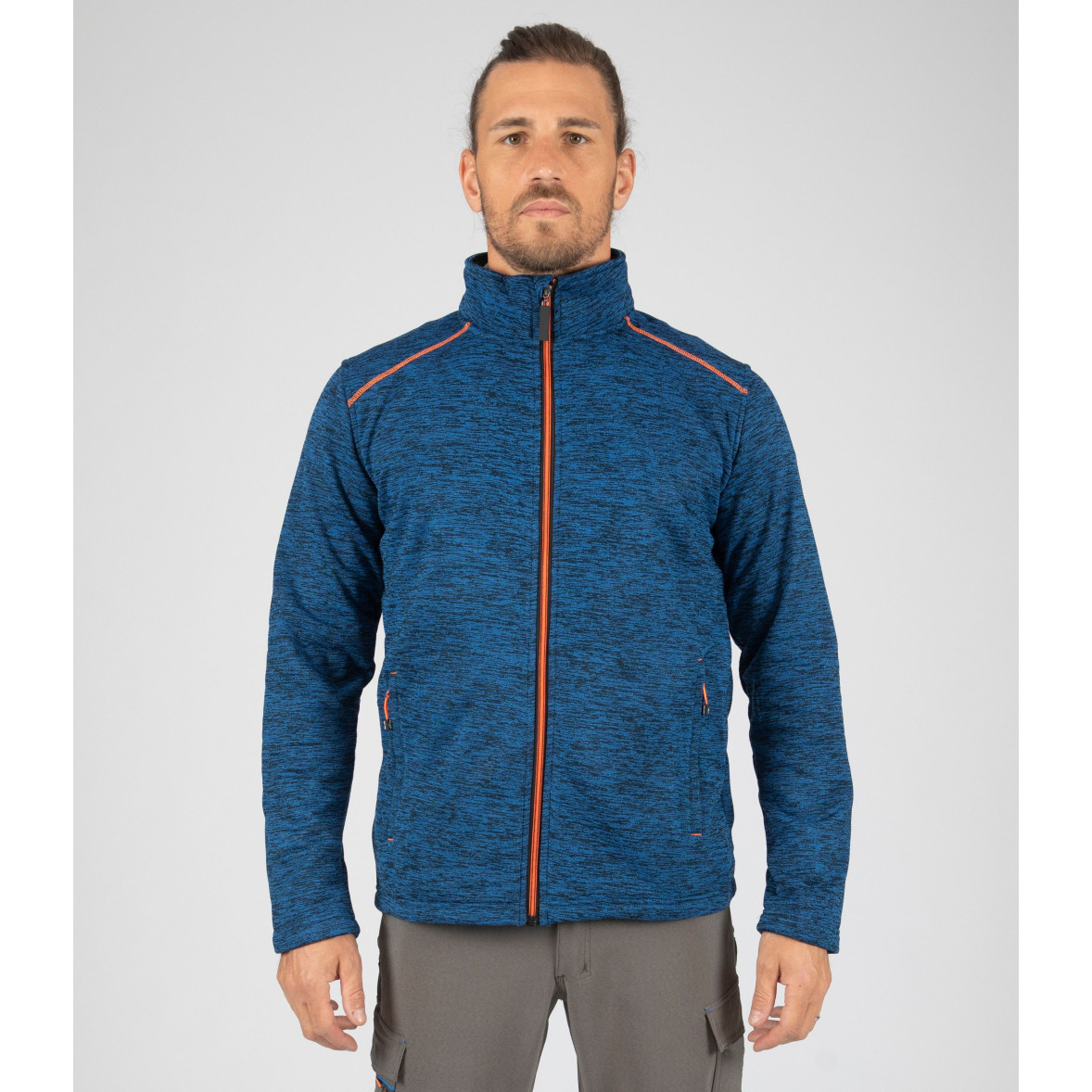 LENNY ZIP-UP VEST NAVY AND FLUORESCENT ORANGE - Nine Worths by North Ways