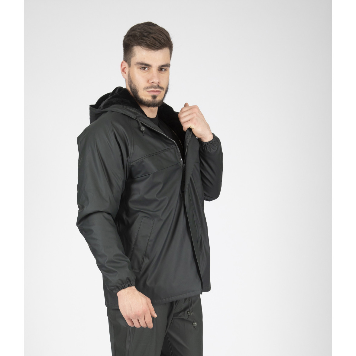 OLIVE TURTLE WORK RAIN JACKET - Nine Worths by North Ways