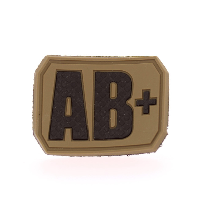 Miltec blood type patch - AB+ Coyote