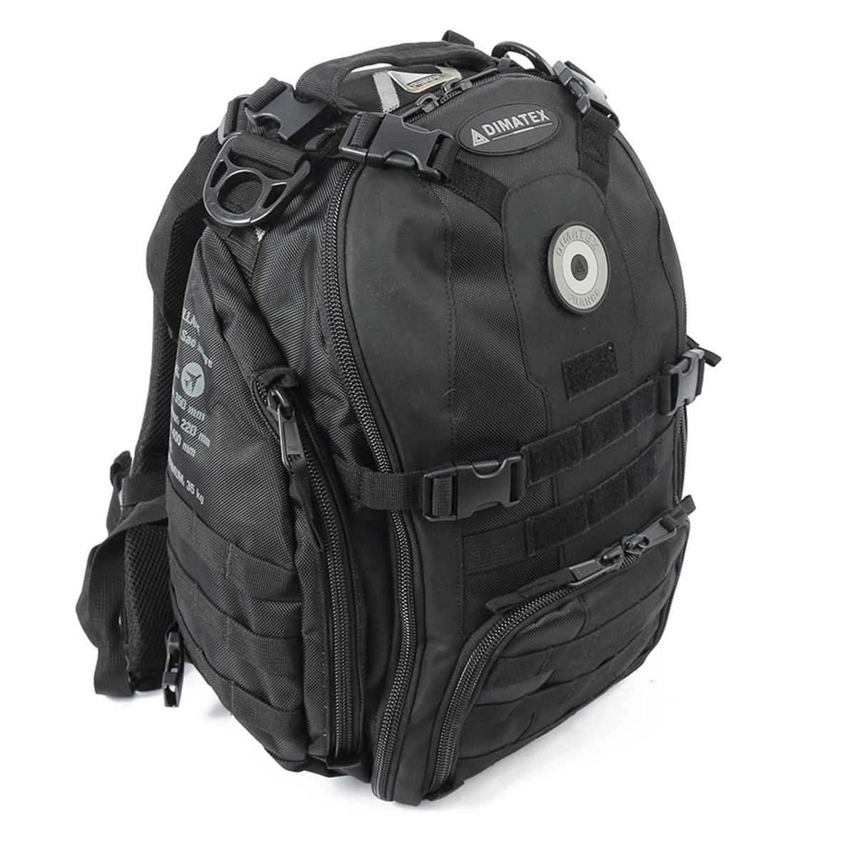 35L Full Black BRACO Backpack by Dimatex