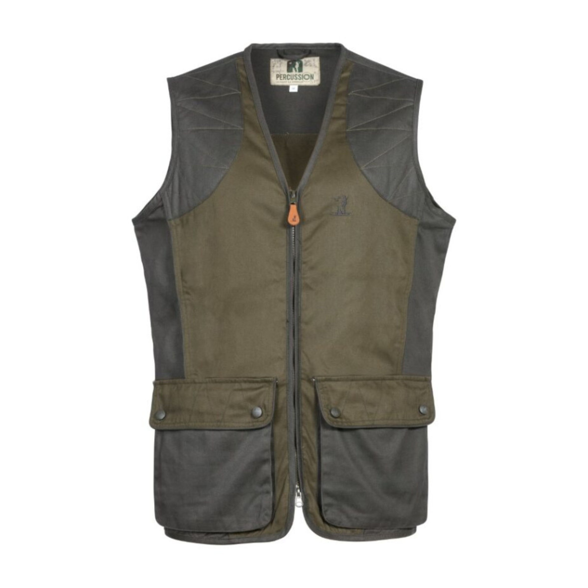 Khaki Traditional Hunting Vest - Percussion