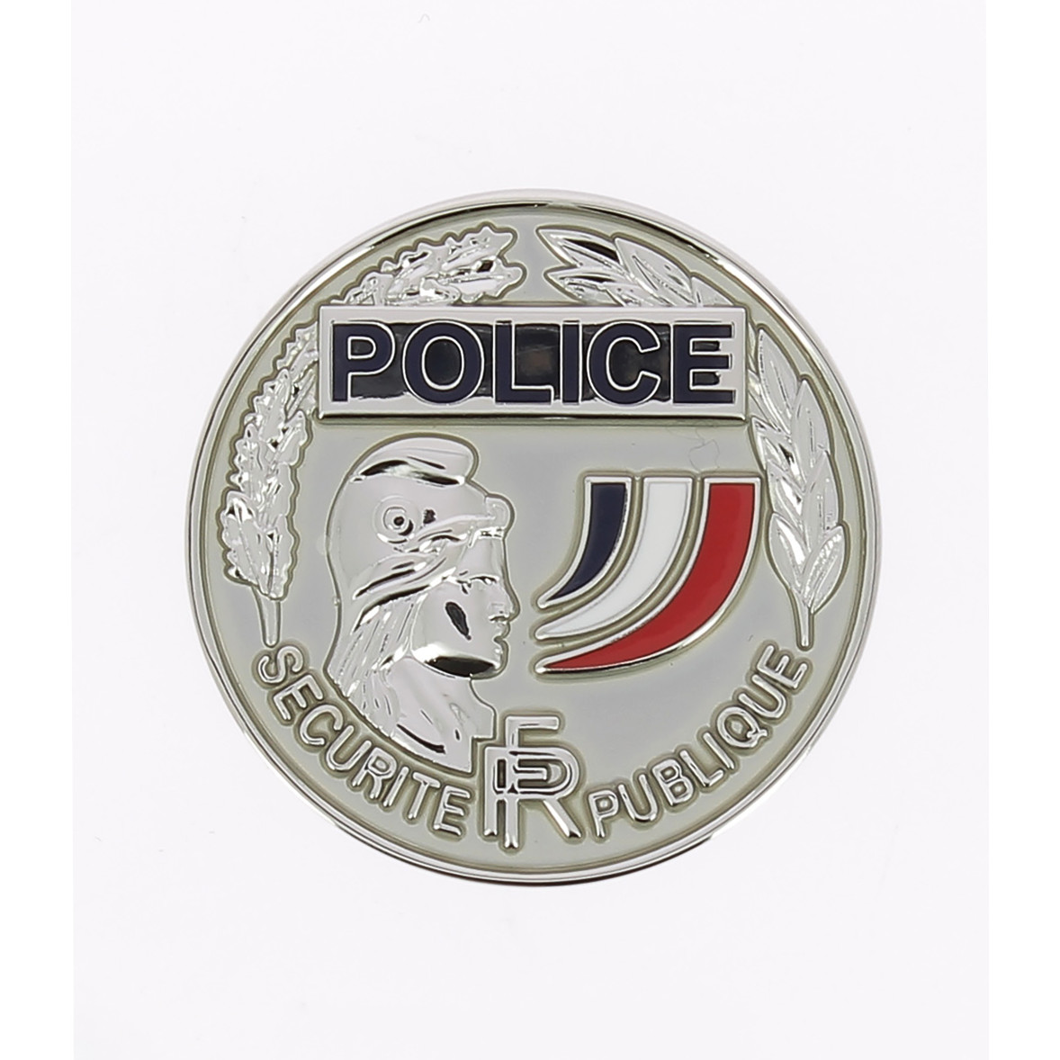 Round POLICE medal 40mm diameter gray color by GK