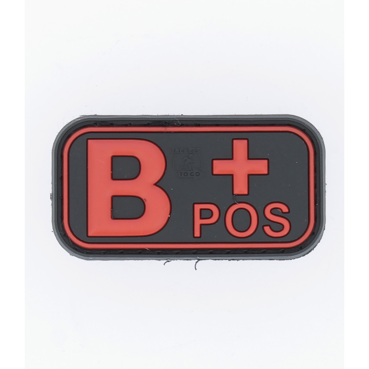 Jackets To Go B positive red 3D blood type patch