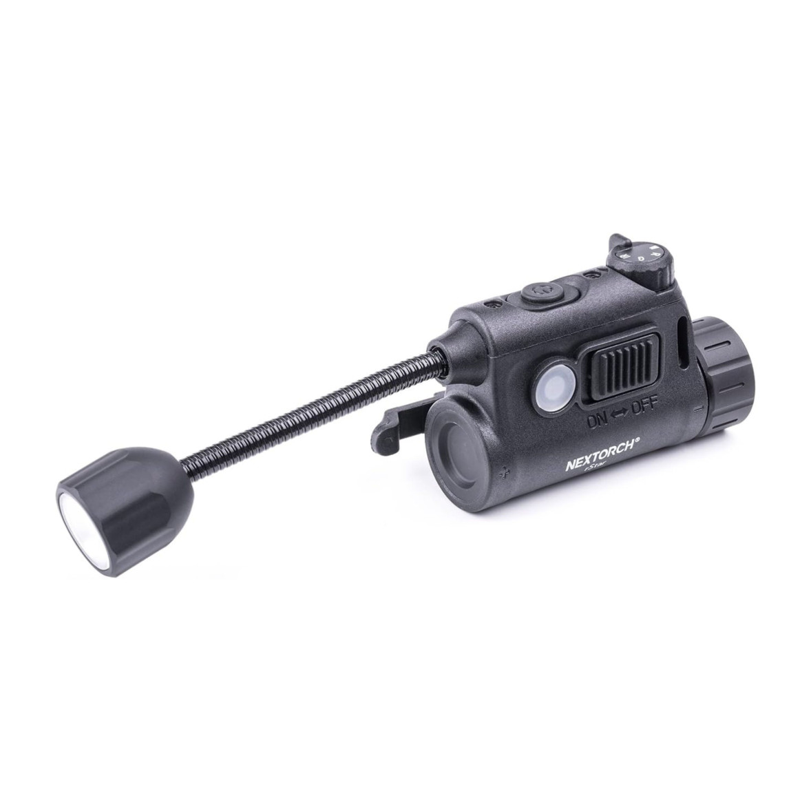 Lanterna a pilha para capacete balístico rStar 3 cores + IR - Nextorch