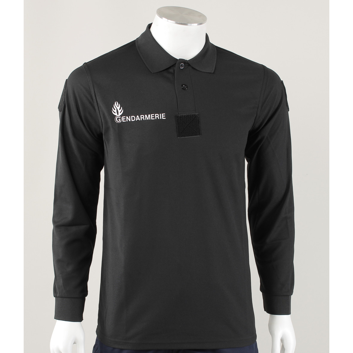 Polo GNR preto de manga comprida - Patrol - Vetsecurite.com