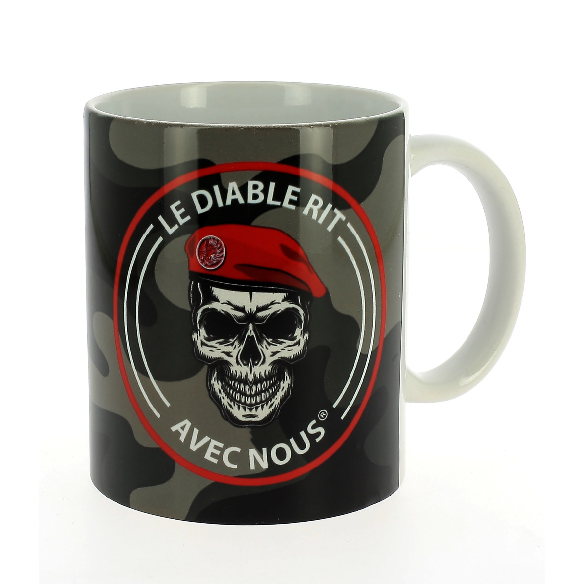 Taza El Diablo Ríe Con Nosotros Metro - Diseño Army