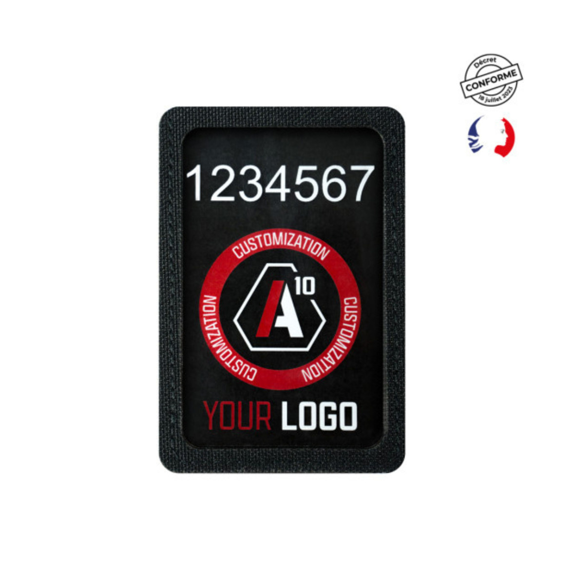 Sécu-One Black Identification Number Holder + Velcro Chest Logo - A10 ...