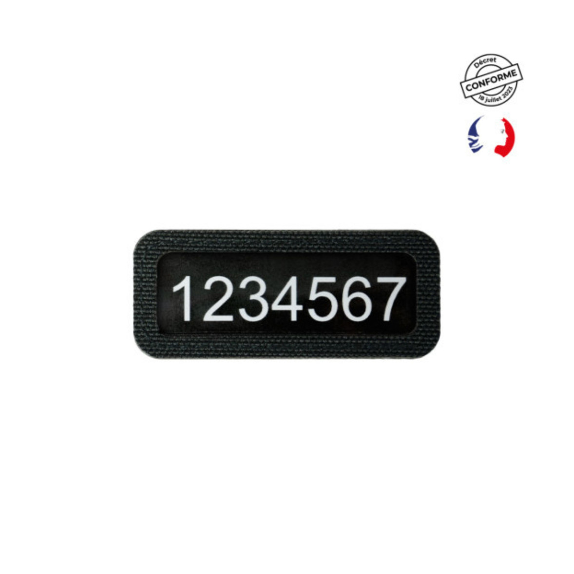 Secu-One Black Chest Velcro Identification Number Holder - A10 Equipment