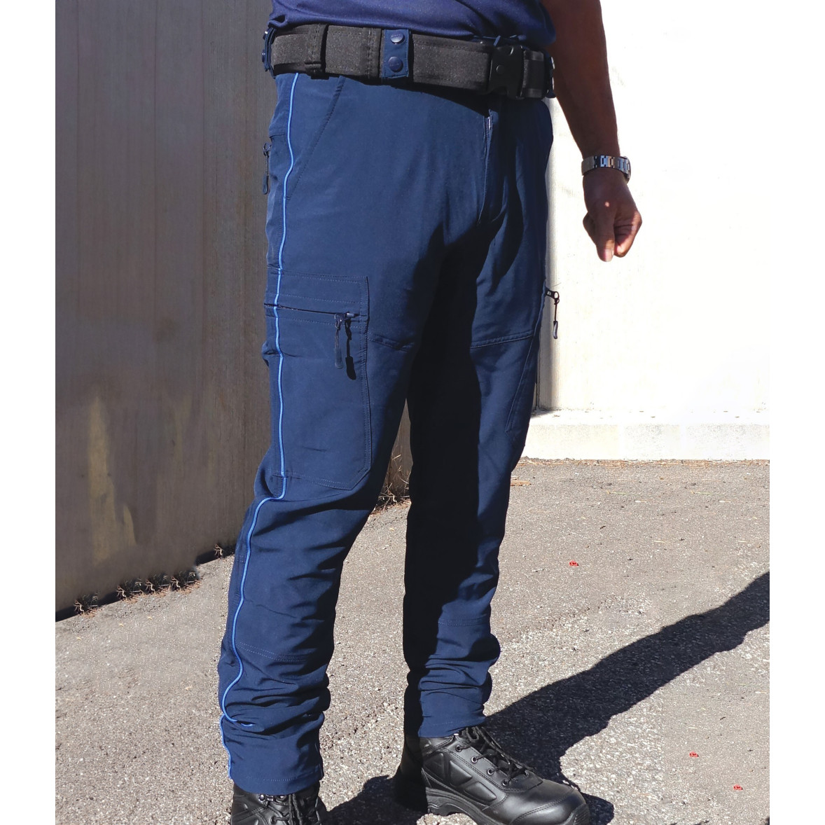 Light matte blue fitted pants for Municipal Police - Patrol