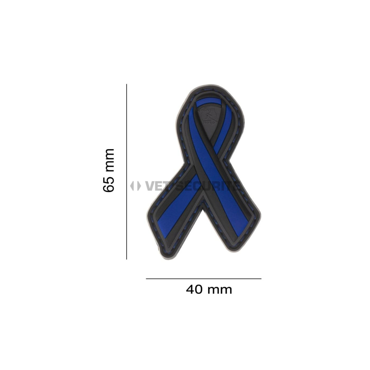 Thin Blue Line Ribbon Rubber Patch - JTG