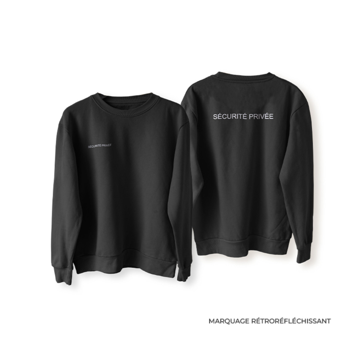 Black Reflective Private Security Sweatshirt - Force Series