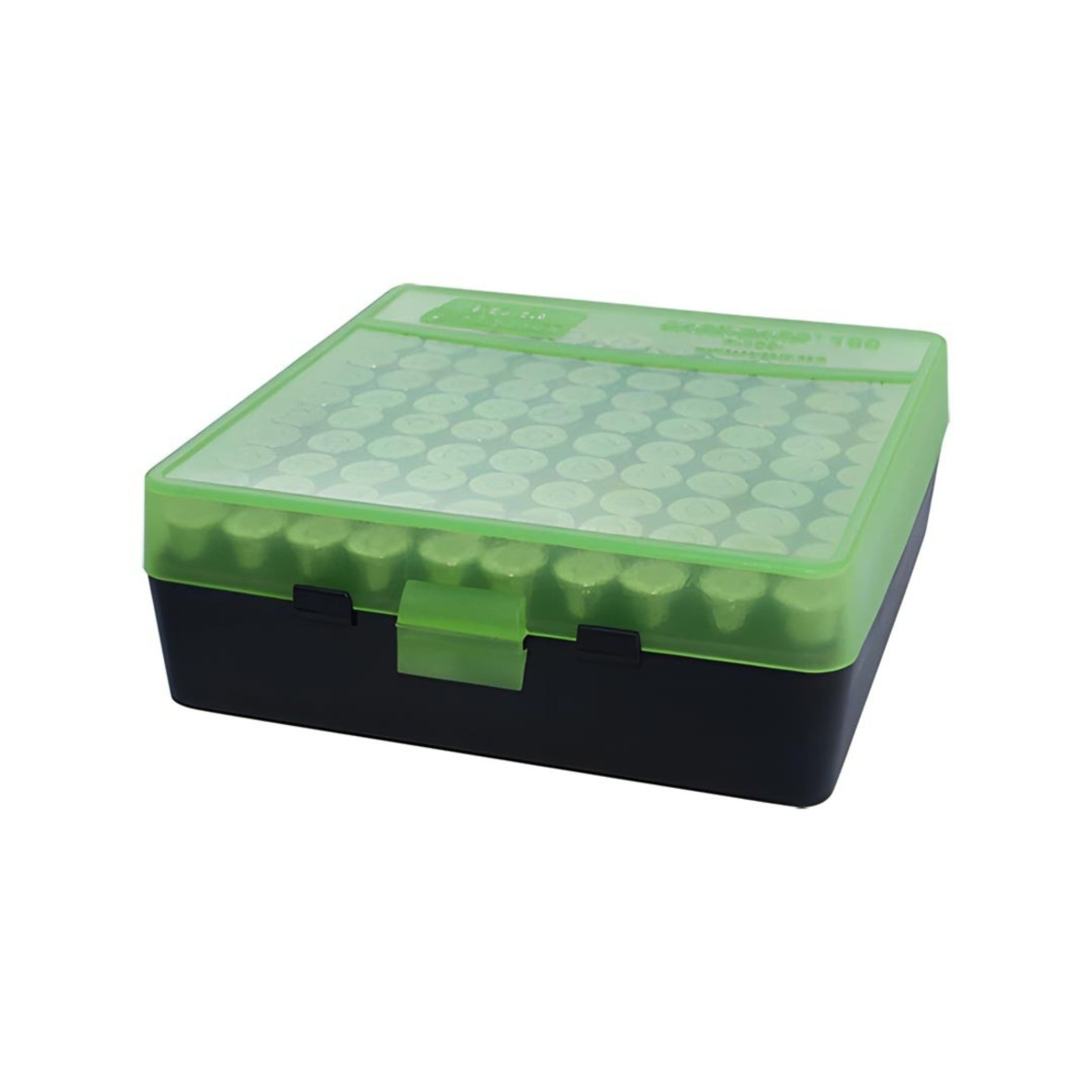 100-round ammunition box with lid for 9mm 380 ACP Green Black - MTM ...