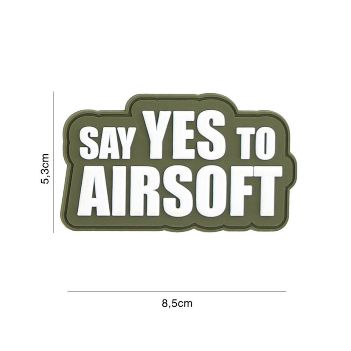 Patch 3D PVC Say yes to Airsoft Vert - 101 Inc