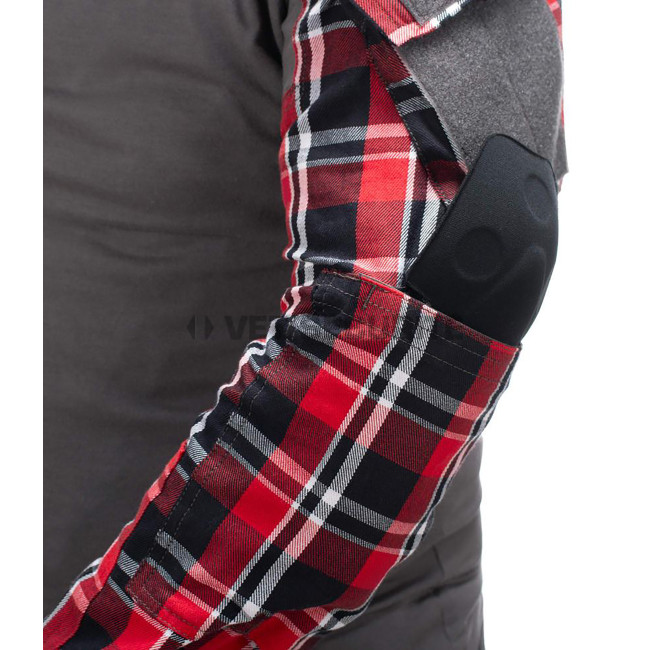 Red Combat Flannel Shirt - Invader Gear