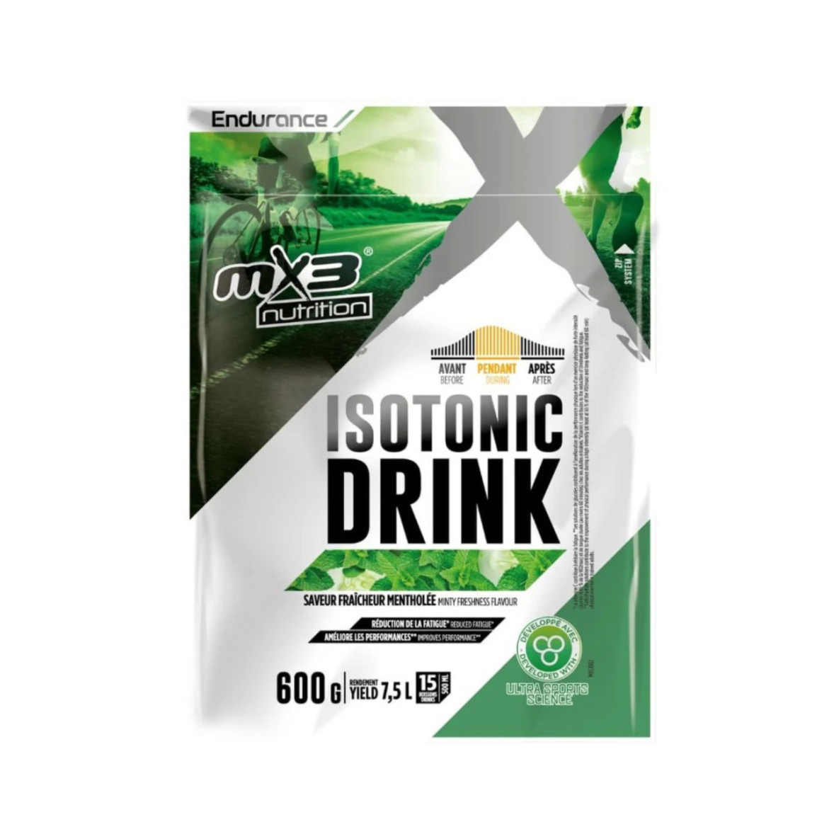 Short-term effort isotonic drink - Menthol freshness - MX3 Nutrition