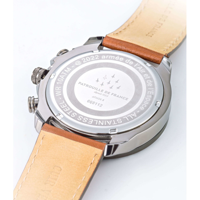 ATHOS 3 watch with leather strap - Patrouille de France