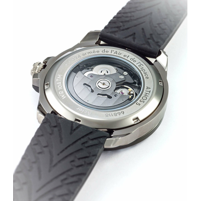 ATHOS 5 watch with black/orange silicone strap - Patrouille de France