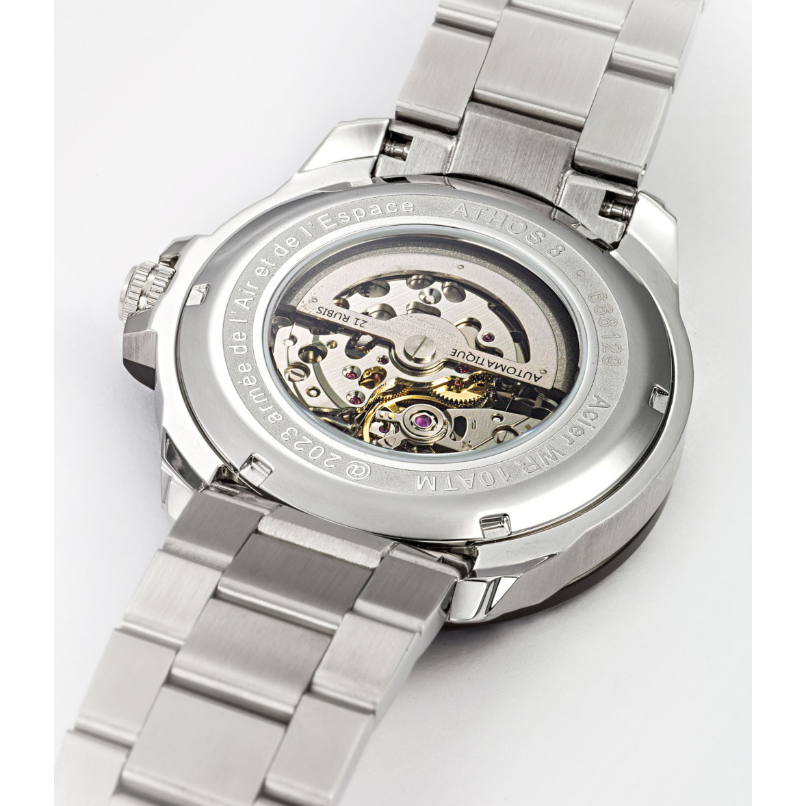 ATHOS 8 watch with metal bracelet and black dial - Patrouille de France