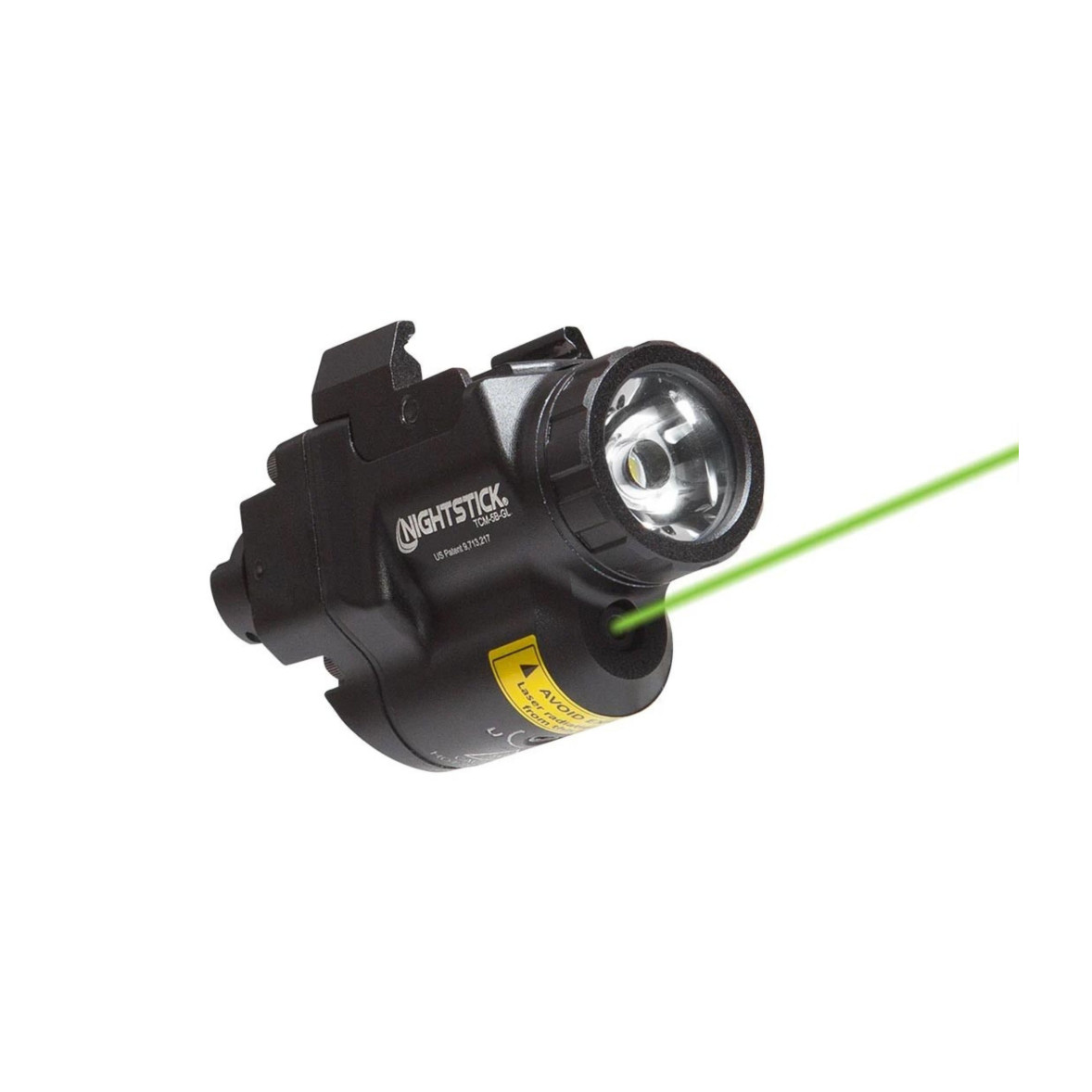 Compact pistol light for short rail + green laser 650 lumens strobe 1 ...