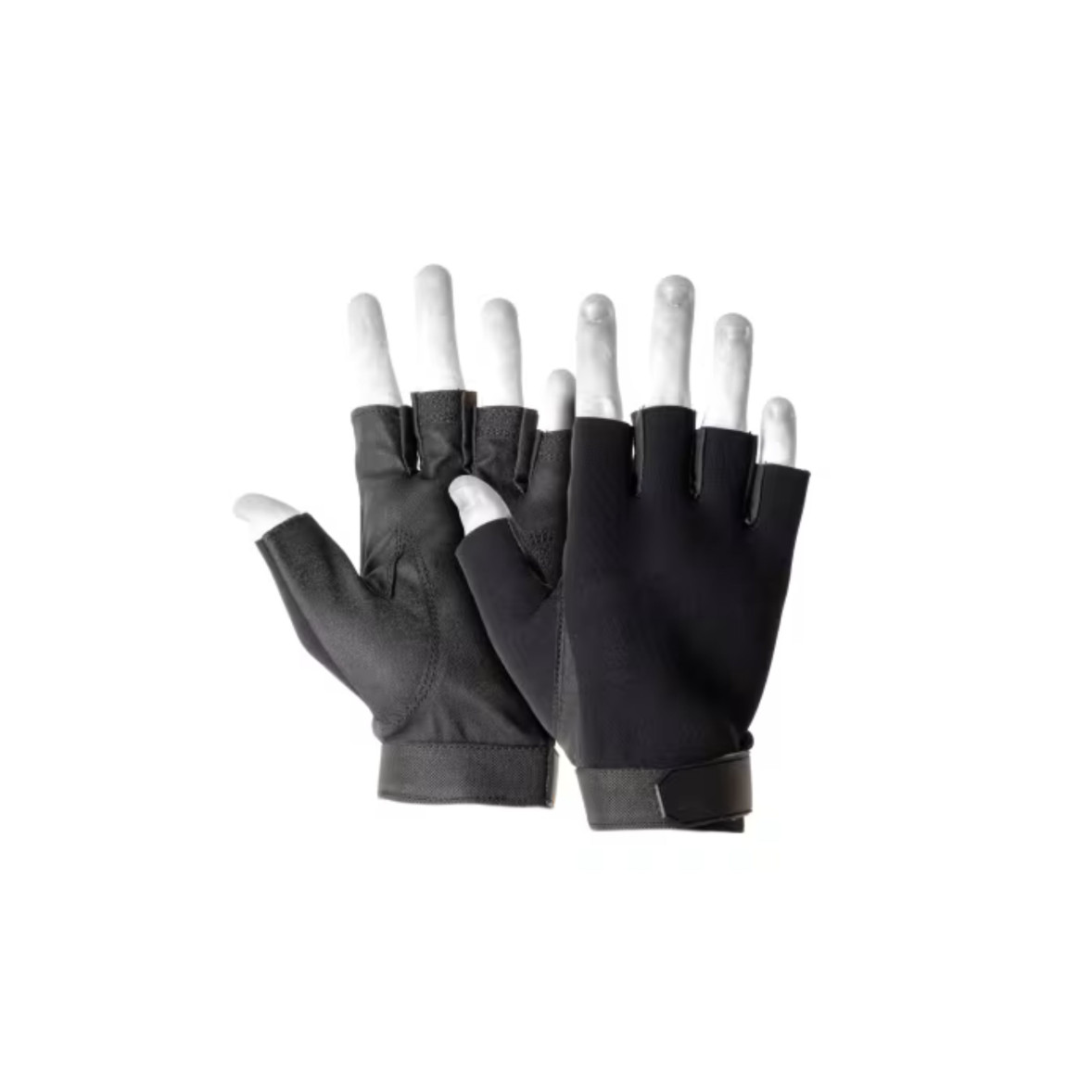 Black Half-Finger Shooting Gloves - Invader Gear