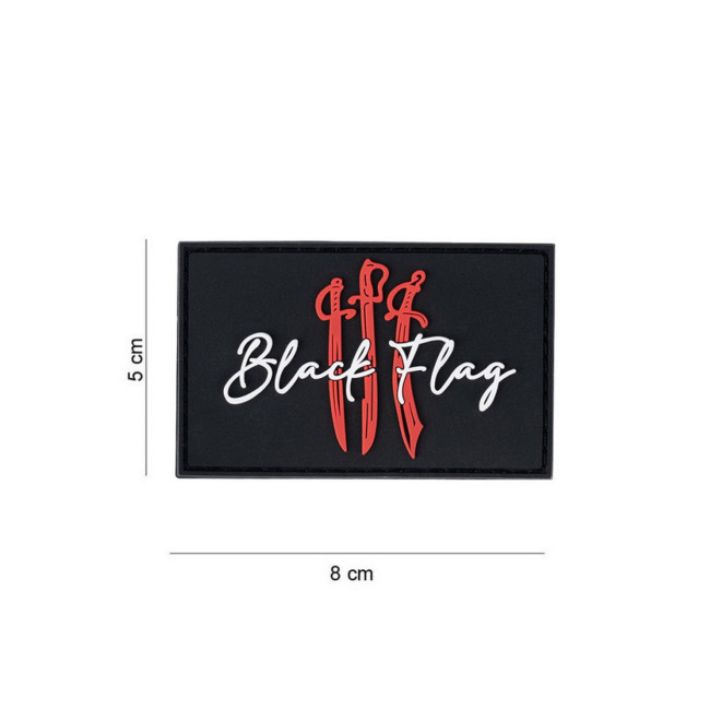 3D PVC Black Flag Patch with Sword - 101 Inc