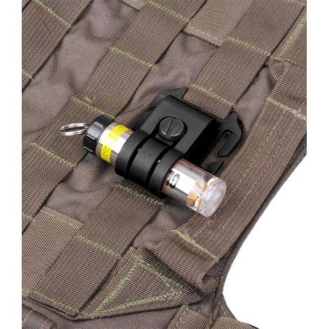 Tactical helmet mounting system and Molle loops for Glo-Toob light ...