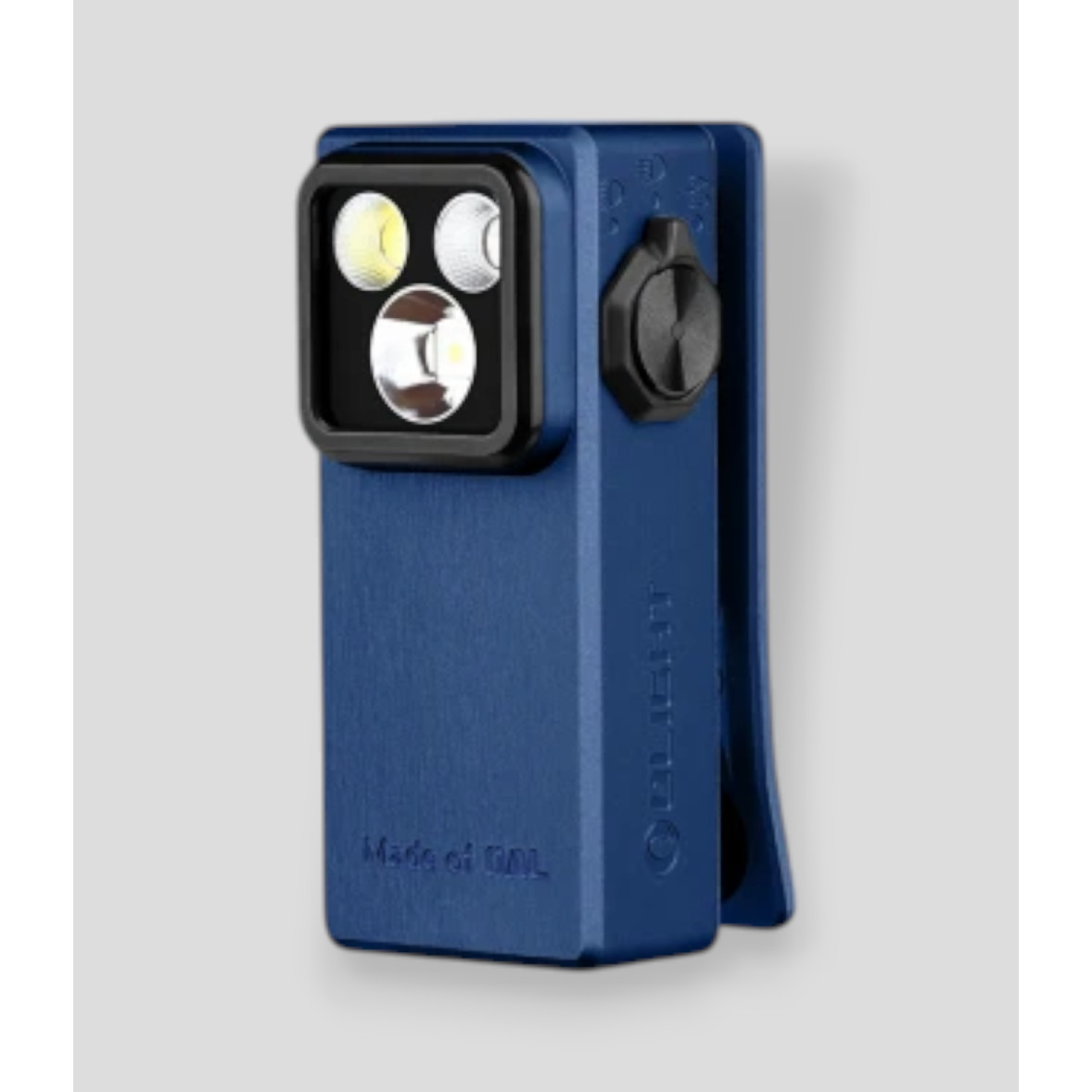 Mini lampe à clip avec faisceau large/concentré/UV - Bleu Marine - Olight