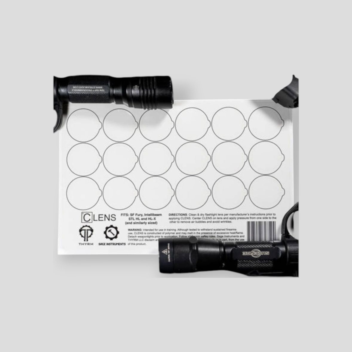 Feuille de 18 lentilles de protection CLENS - Thyrm