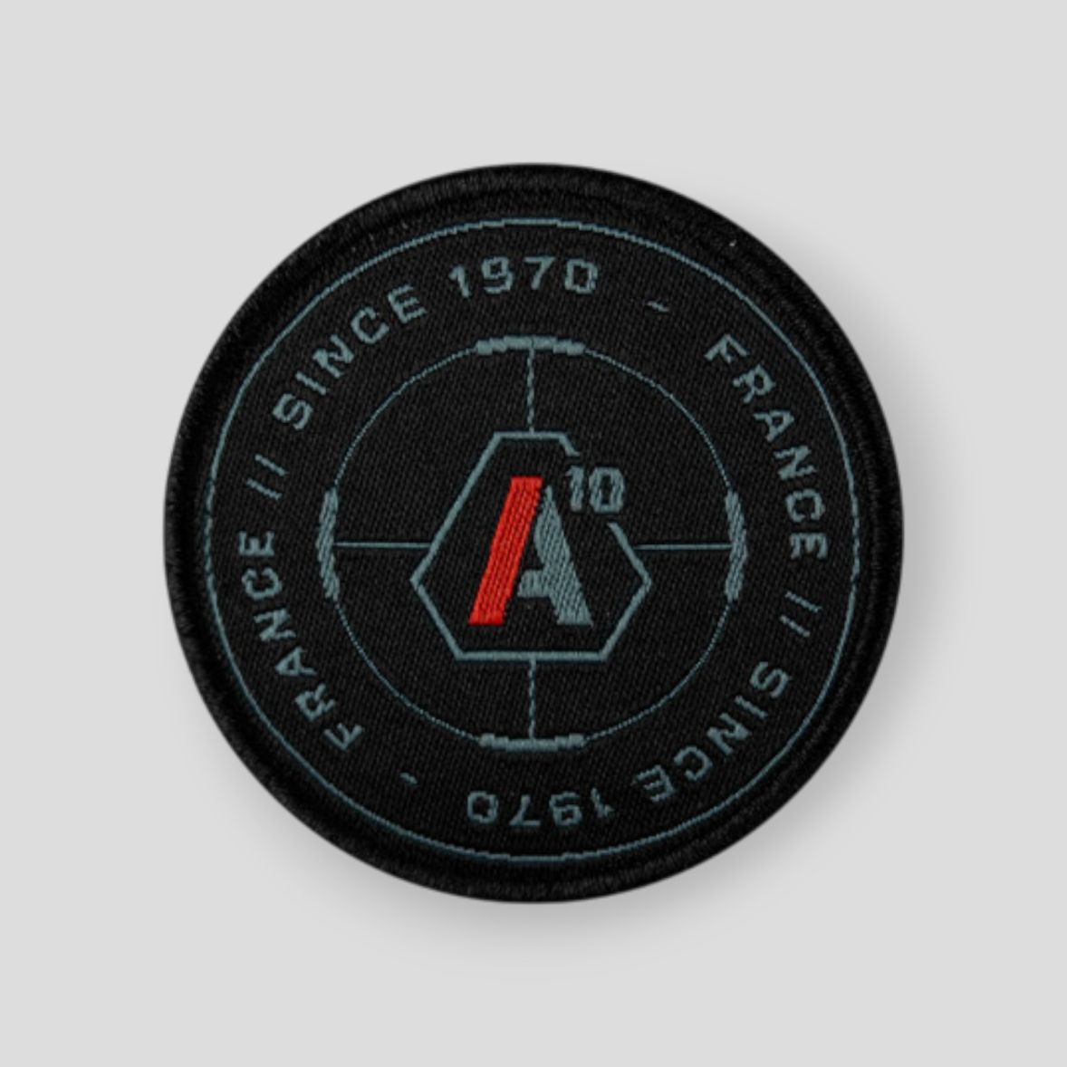 Embroidered Signature Patch Since 1970 - Concrete Grey/Red - A10 Equipment