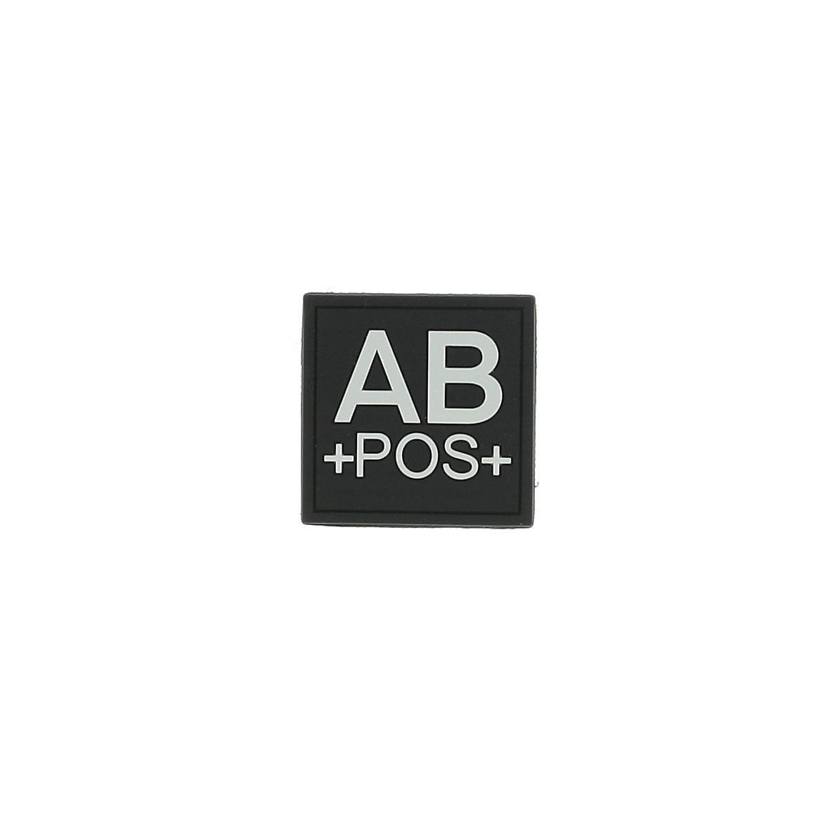 AB+ Black PVC Blood Type Patch with Self-Adhesive Back - PATROL EQUIPMENT