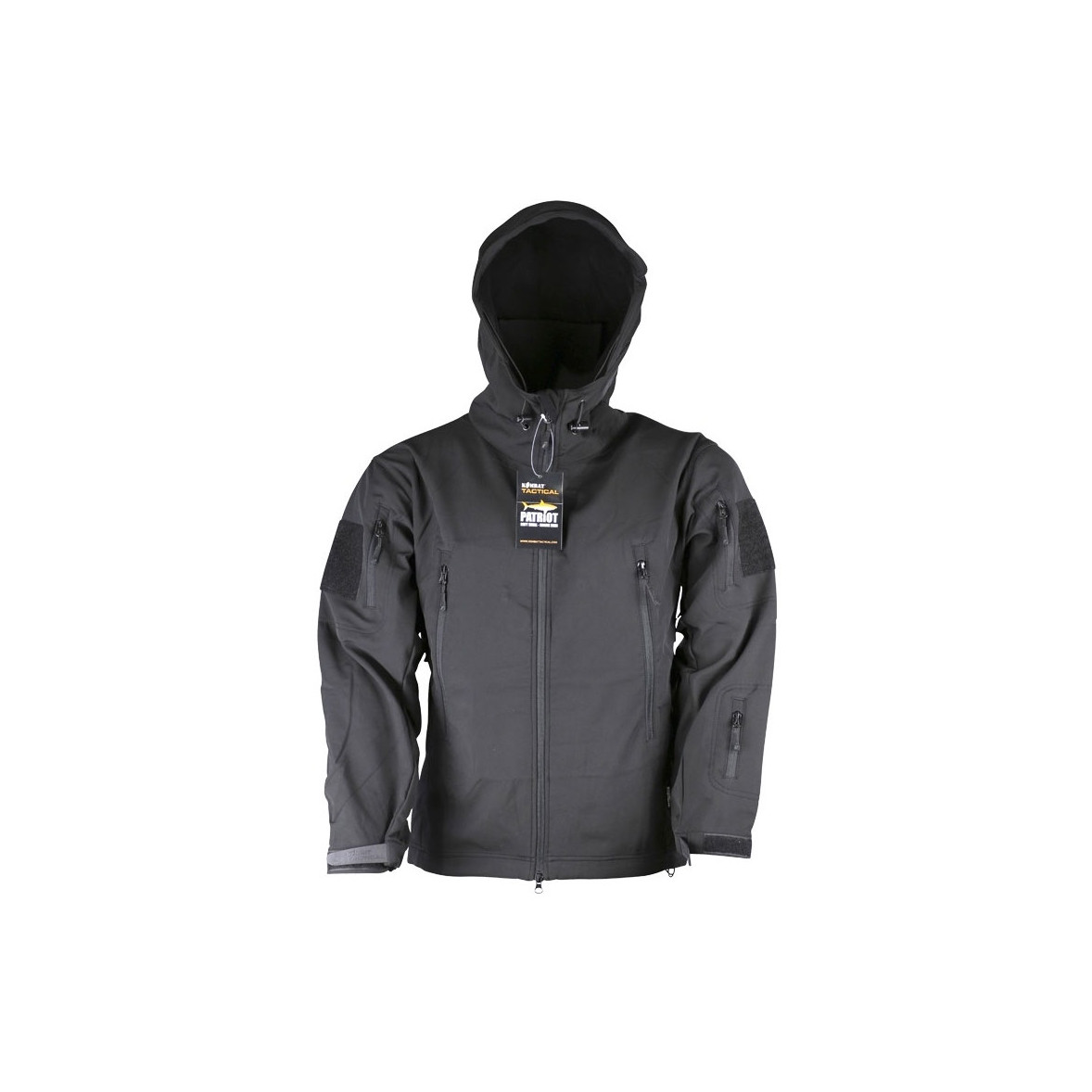 Giacca Softshell Patriot nera di Kombat Tactical