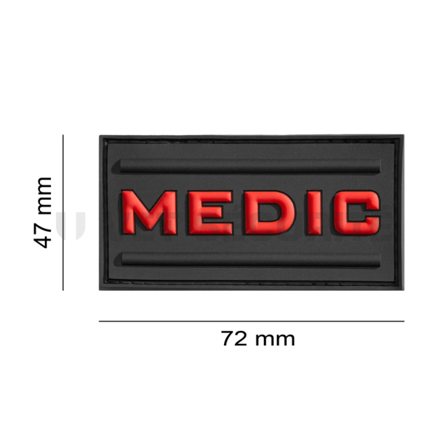 Patch medico in gomma rosso - JTG - Vetsecurite.com