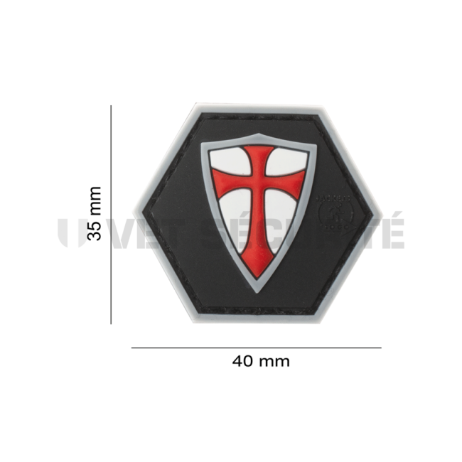 Patch escudo templário vermelho e preto - JTG - Vetsecurite.com