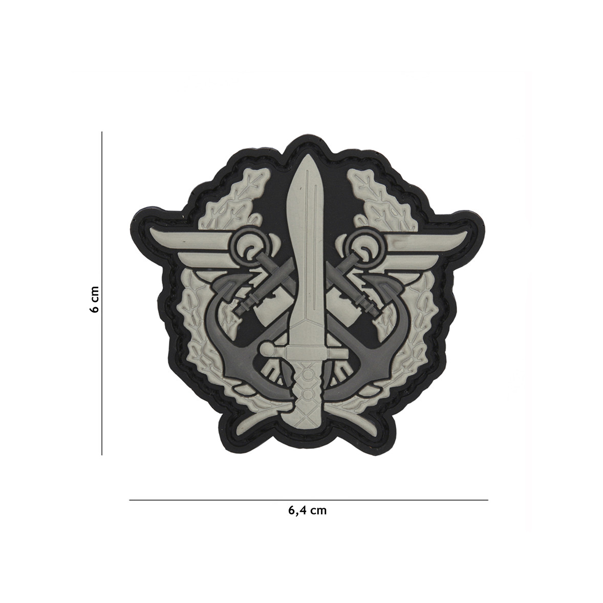 Parche 3D PVC logo Cuerpo de Marines gris - 101 Inc - vetsecurite.com