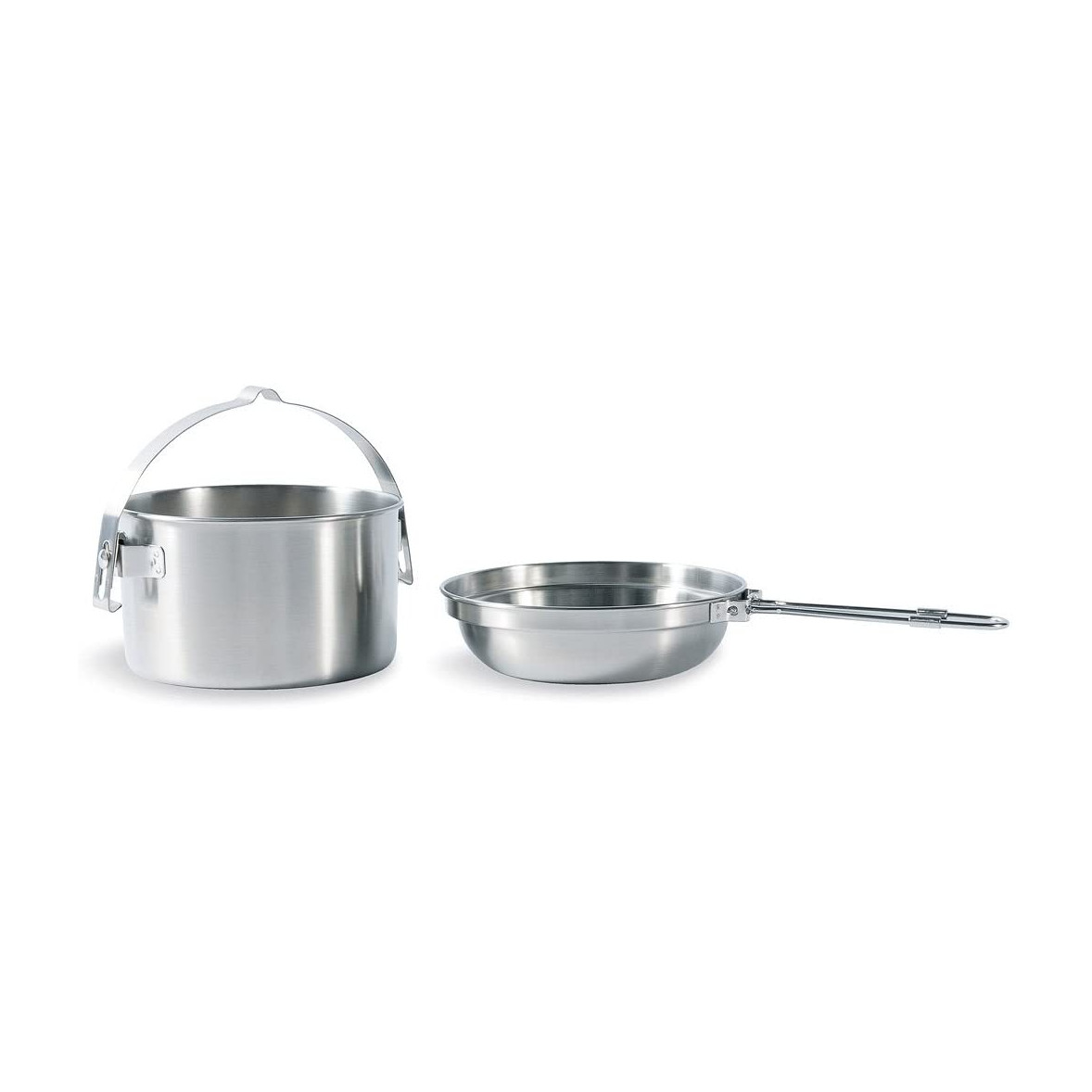 6L SAUCEPAN WITH INTEGRATED FRYING PAN - STAINLESS STEEL - TATONKA