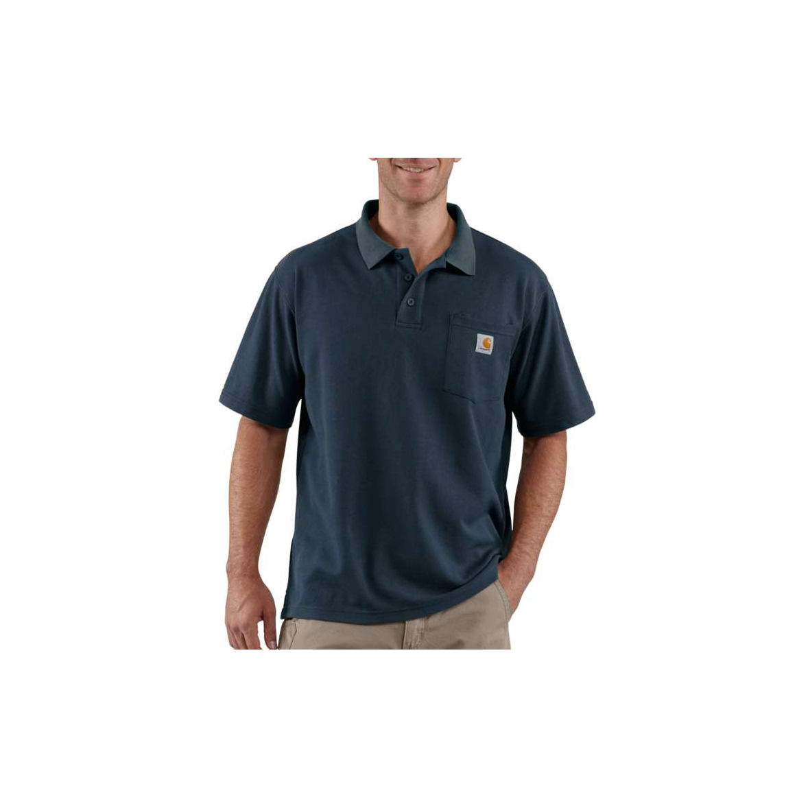 Polo de travail avec poche Contractor's work Marine - Carhartt