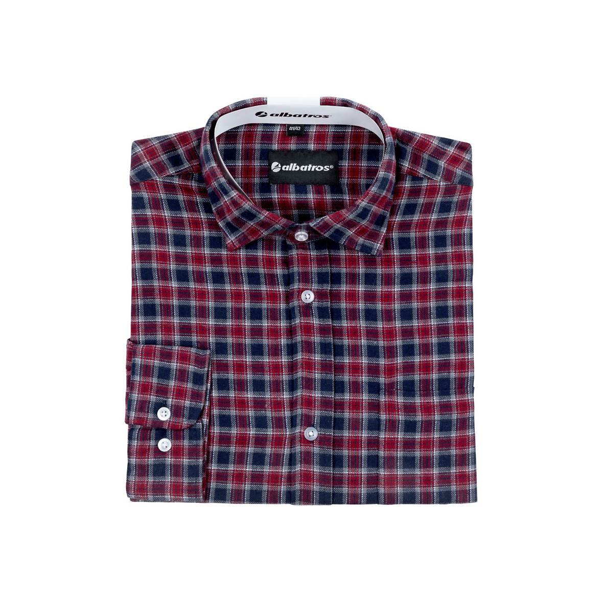 Red and Black Copper Long-Sleeved Shirt - Albatros