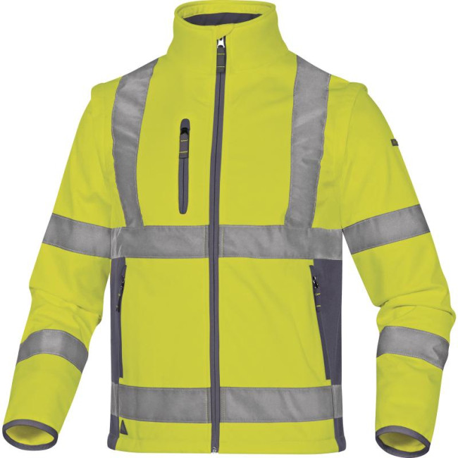 High Visibility Yellow Softshell Jacket - Delta Plus
