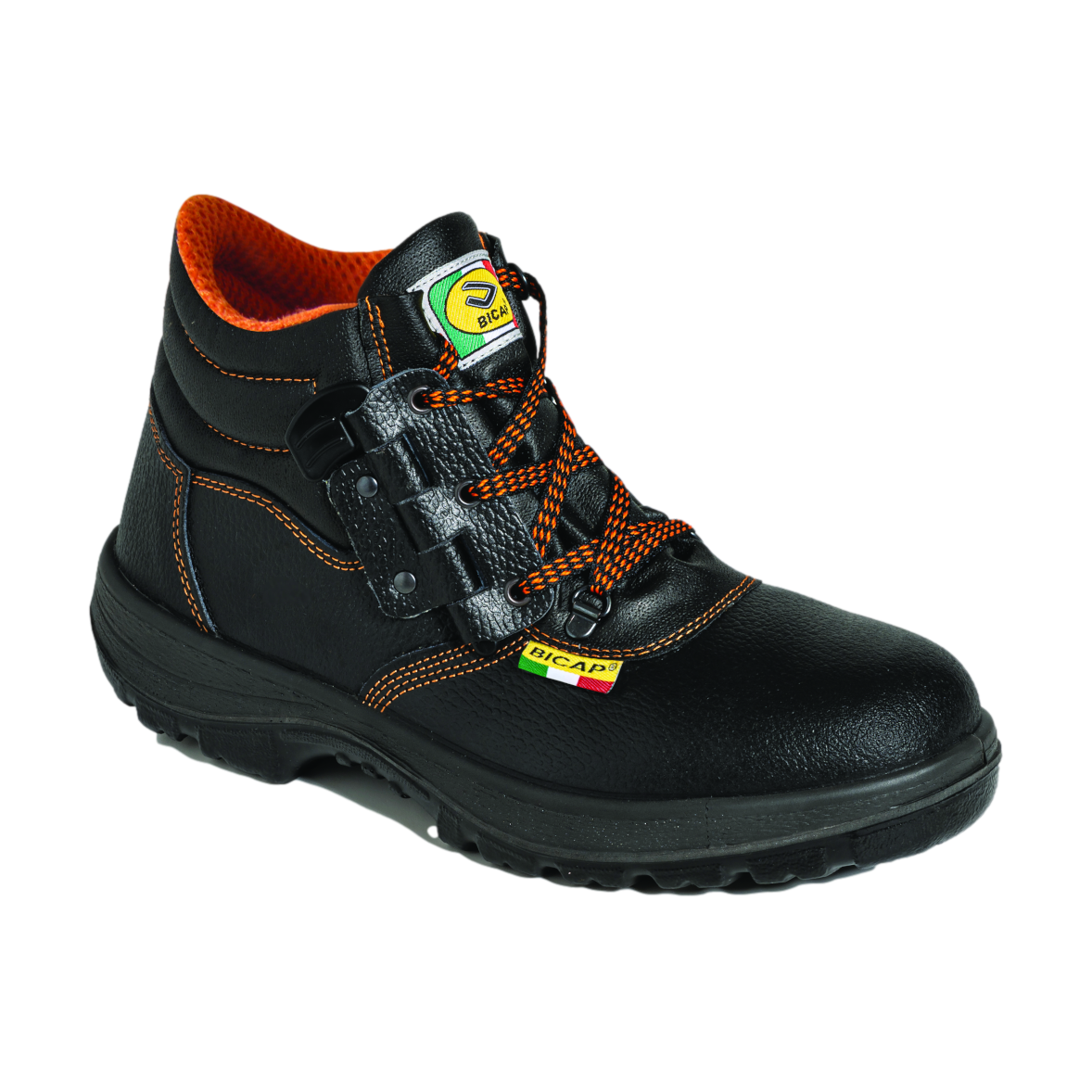 Release S1P Safety Shoes Black/Orange - Bicap