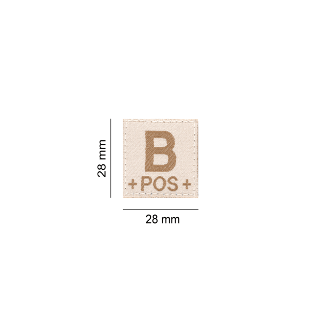 B Pos Bloodgroup Patch Desert - Clawgear
