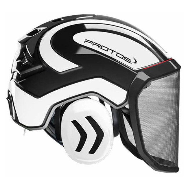 Protos Integral Forest Helmet with F39 Visor - Black/White