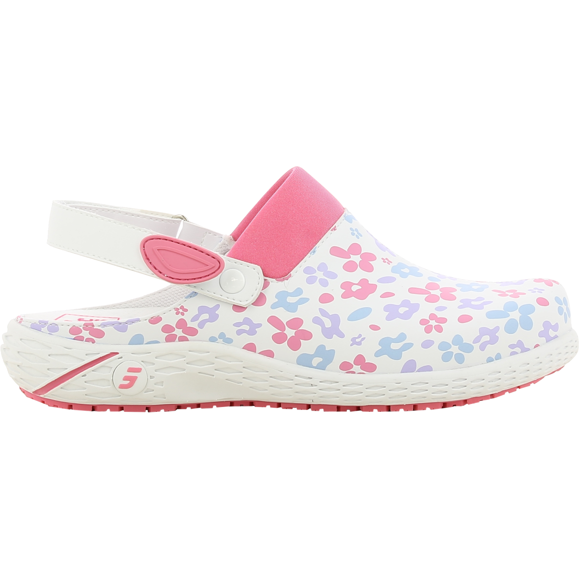 Dany OB Work Clogs with Pink Pattern - Safety Jogger Professional