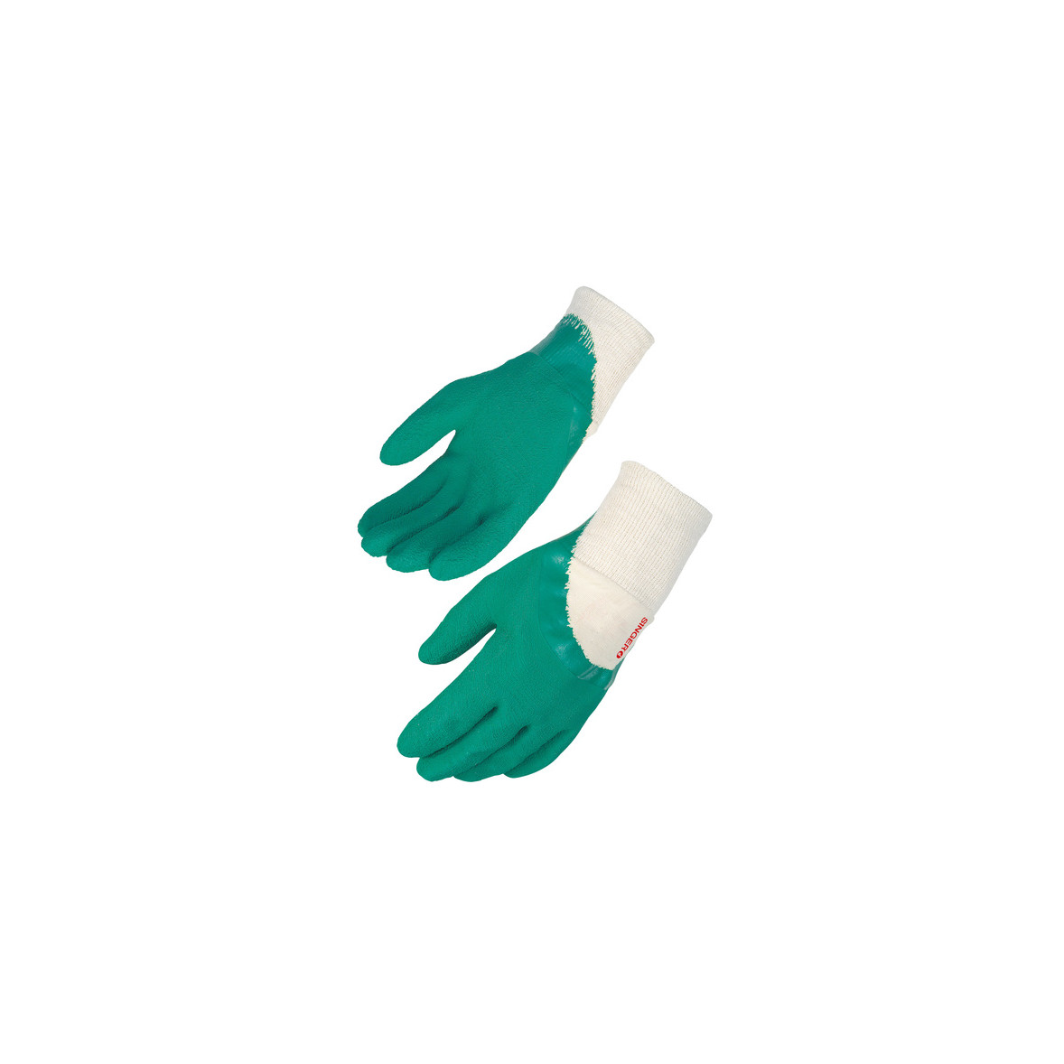 3/4 Latex-Coated Protective Gloves Green - Singer Safety