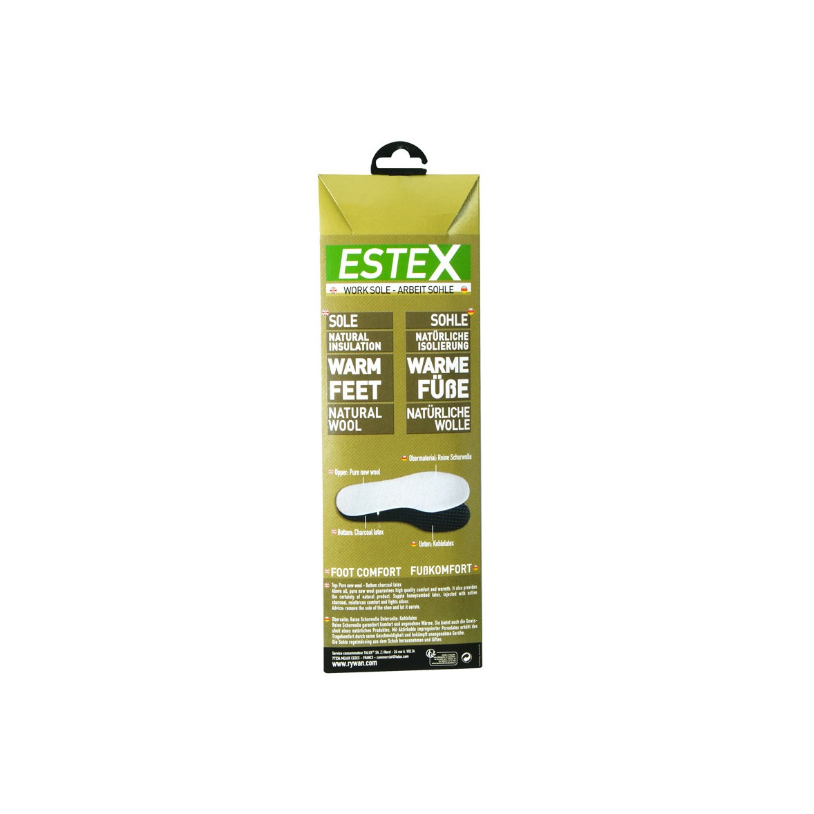 Plantillas de pura lana virgen Blanco - Estex