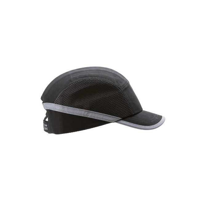 Gorra antichoque ventilada negra con visera de 5CM - COVERGUARD