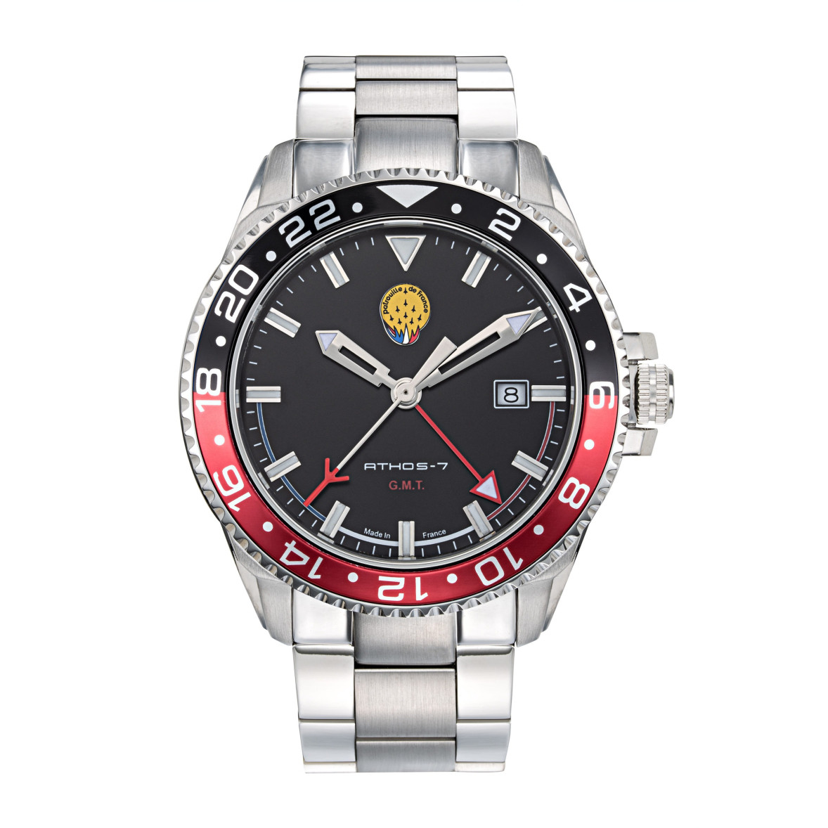 Men's GMT Steel Watch Athos 7 - Patrouille de France