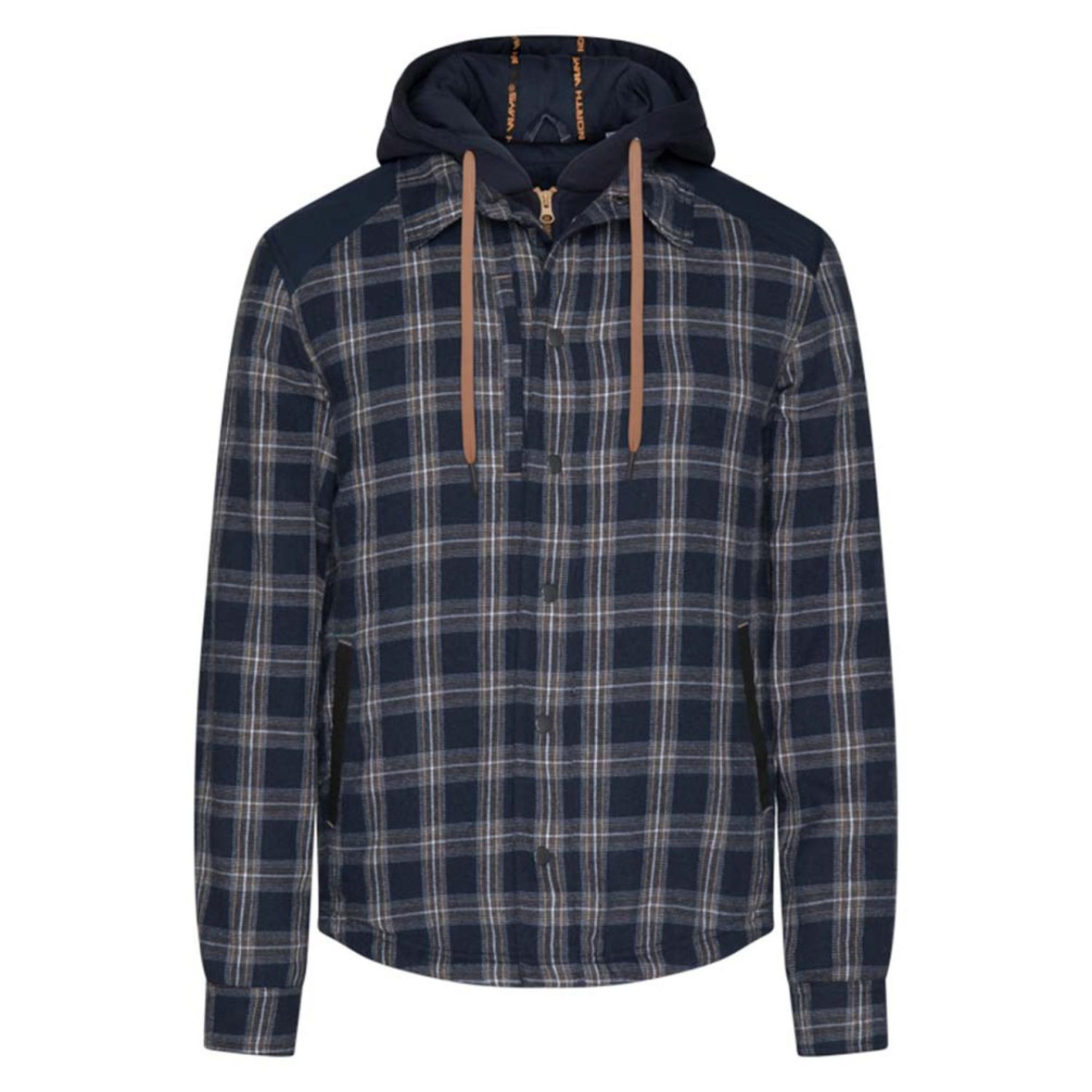 Navy Blue Graf Work Overshirt - Nine Worths by North Ways
