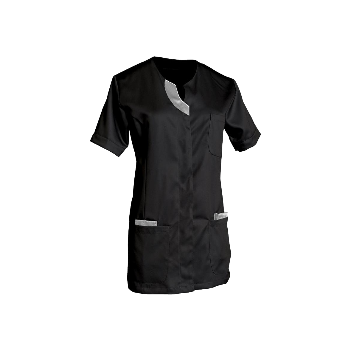 Tunique femme manches courtes Lila Noir et gris - SNV