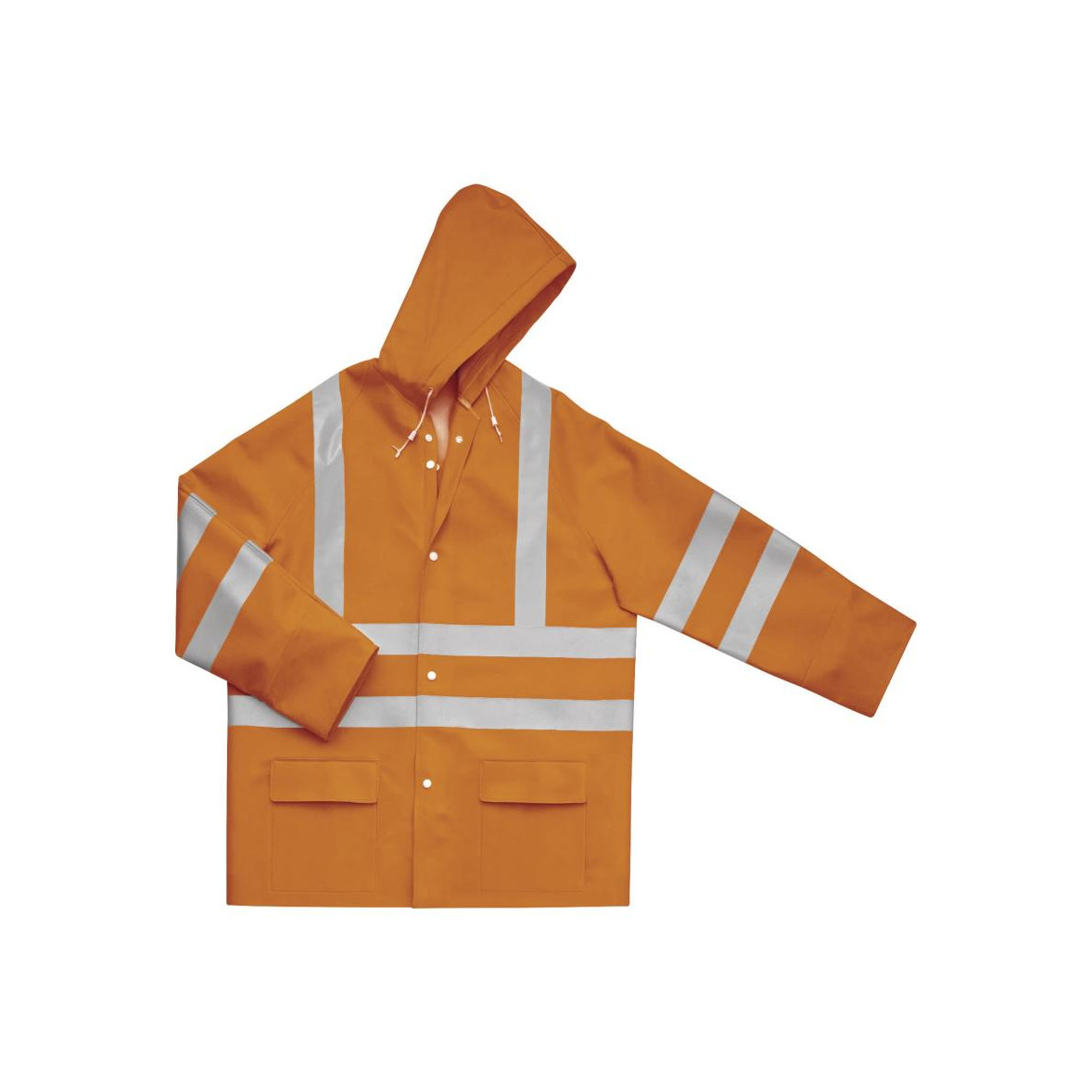 Chaqueta impermeable de alta visibilidad naranja fluorescente - Delta ...